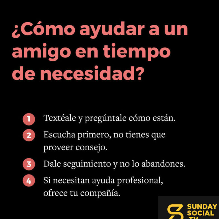 Consejos para ayudar a un amigo