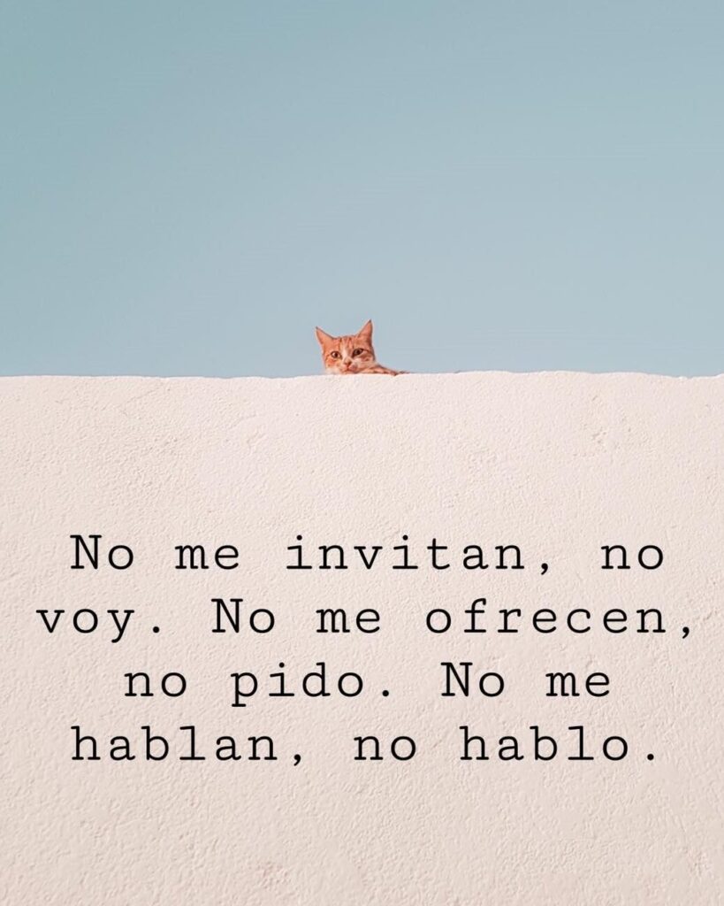 No voy a donde no me invitan.