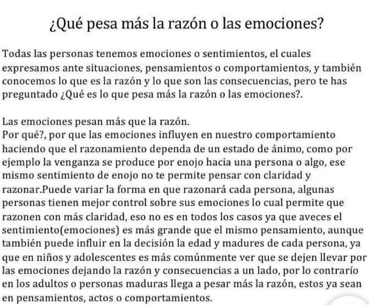 ¿Qué pesa más, la razón o las emociones?