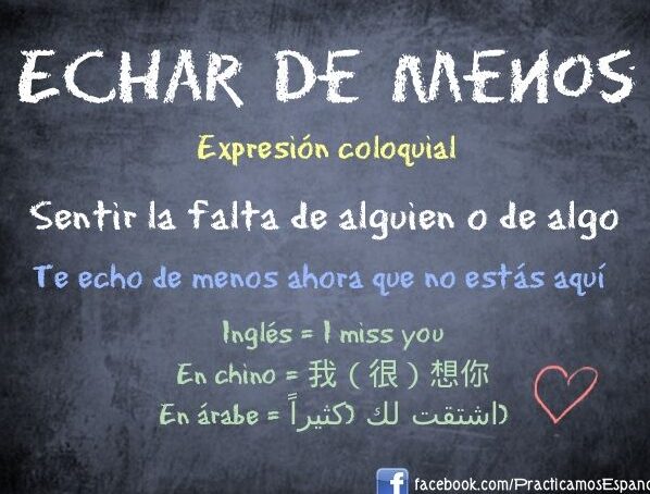 Significado de echar de menos a alguien
