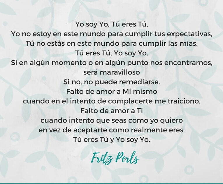 Tú eres tú y yo soy yo: poema