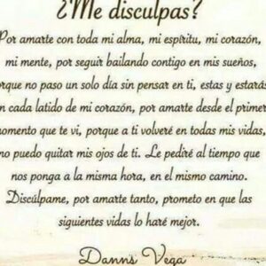 Carta para pedir perdón a mi esposa